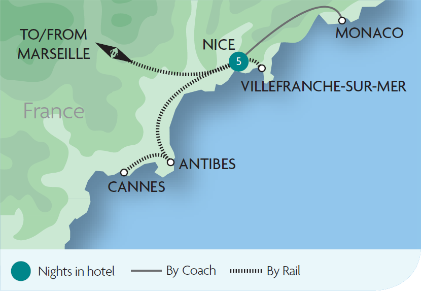 French Riviera Nice France Map
