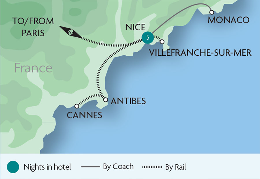 Tour | The French Riviera | Rail Discoveries | 19NRS