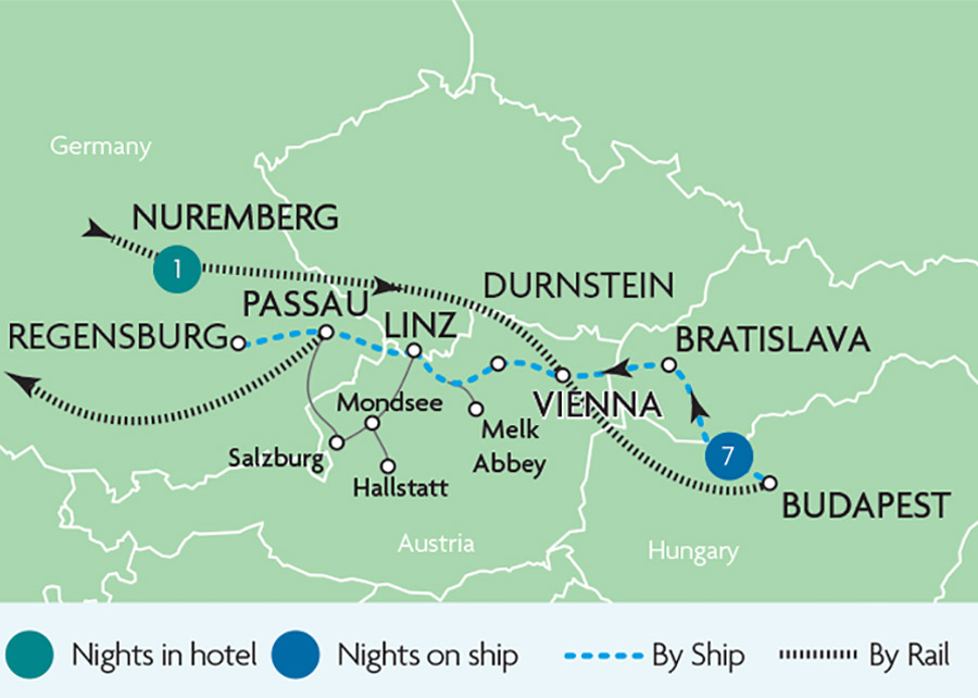 Tour | Delights of the Danube (Rail & Cruise) | Rail Discoveries | DLR20